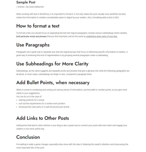 How to Format Text in WordPress - ZETTAHOST.com