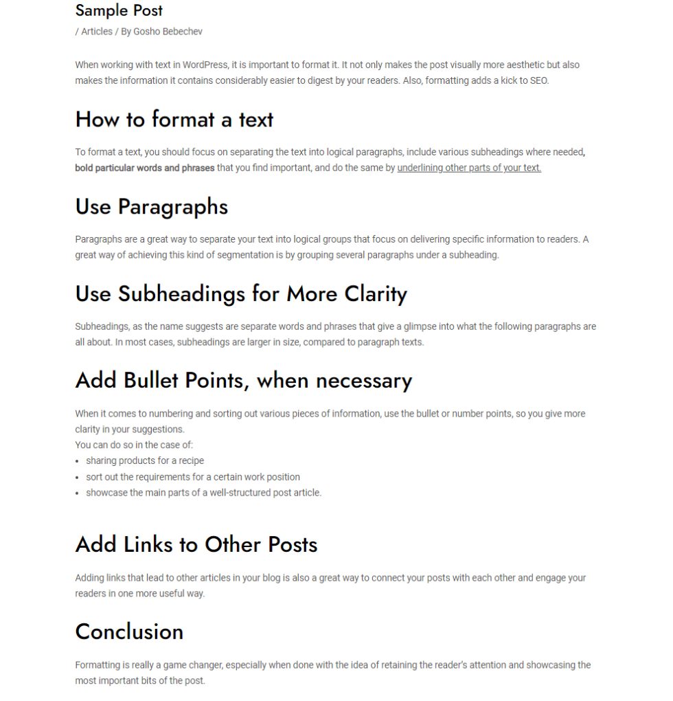 How to Format Text in WordPress - ZETTAHOST.com