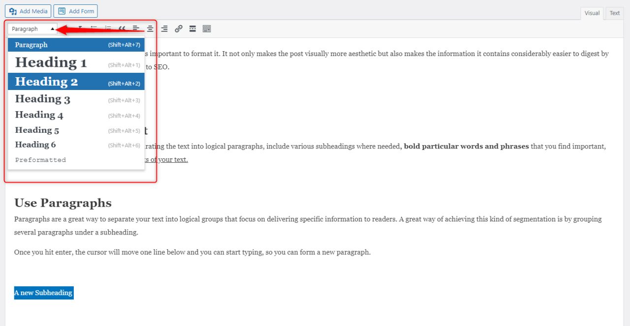How to Format Text in WordPress - ZETTAHOST.com