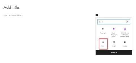 How to Display Code with WordPress Gutenberg Code Block - ZETTAHOST