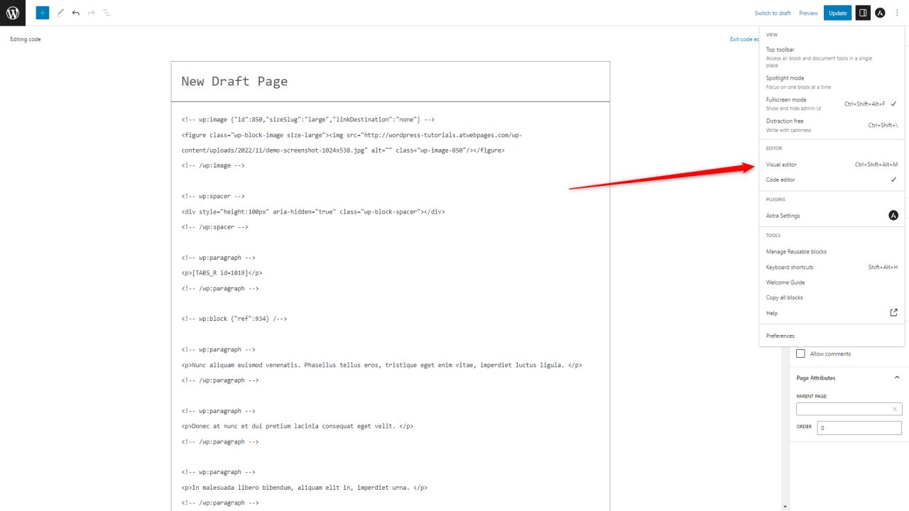 How to Copy a Page with WordPress Gutenberg Editor - Free Hosting - ZETTAHOST.com